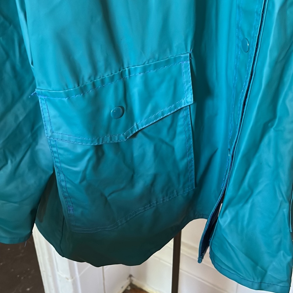 Giorgio Morandi 80s Vintage Teal Rain Jacket With Wha… - Gem